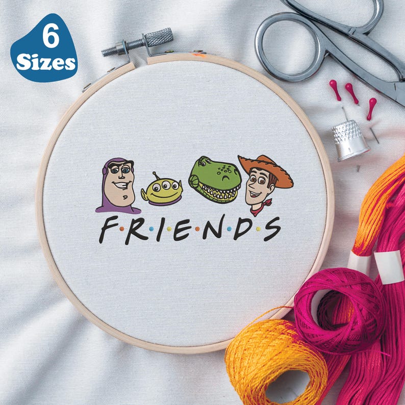 Toy Story Friends Machine Embroidery Design ,6 Sizes ,instant Download ...