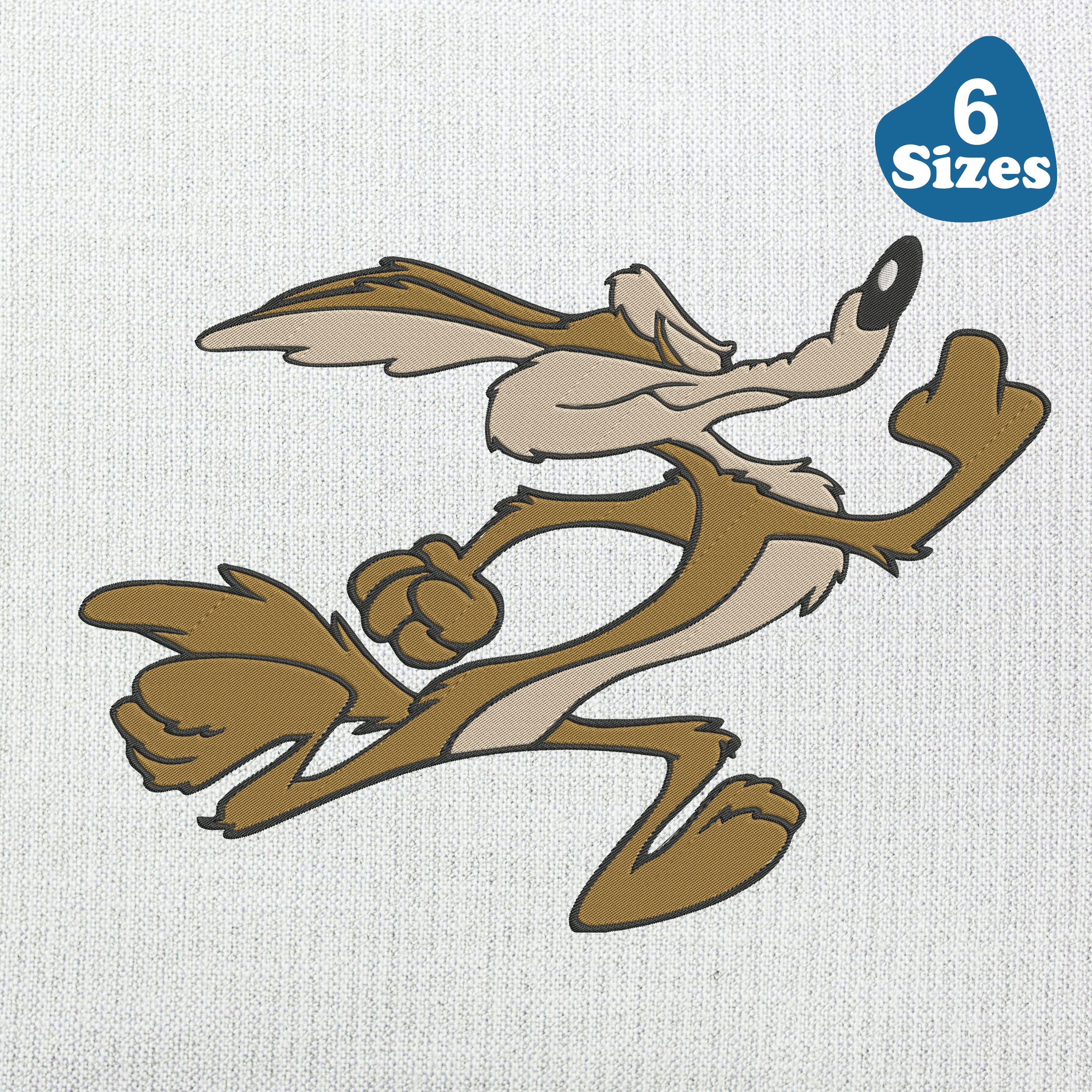 Loony Tunes Wile Coyote Embroidery - Funny Character Machine Embroidery ...