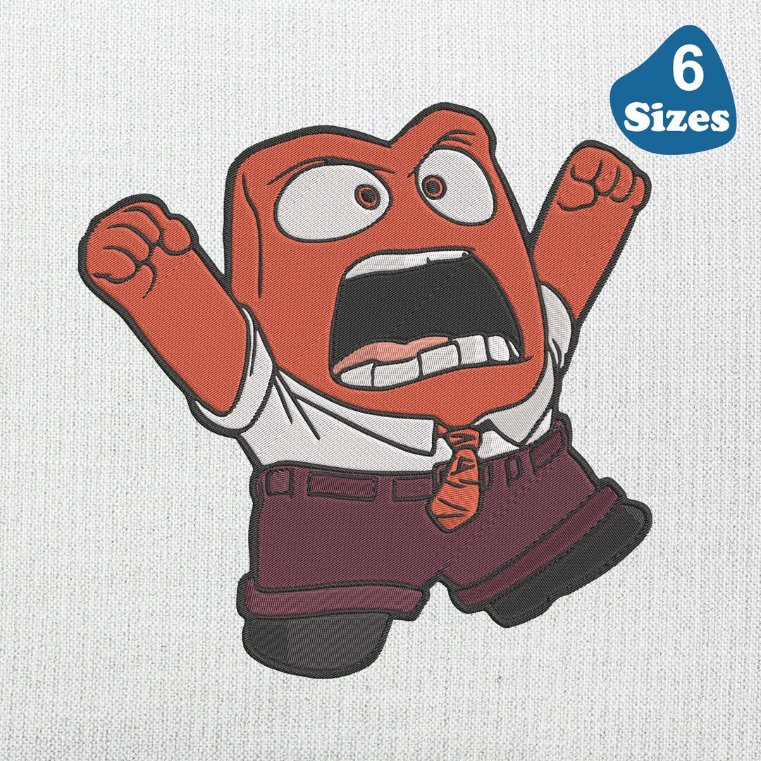 Anger Embroidery Designs, Inside Out Emotions Embroidery Design ...