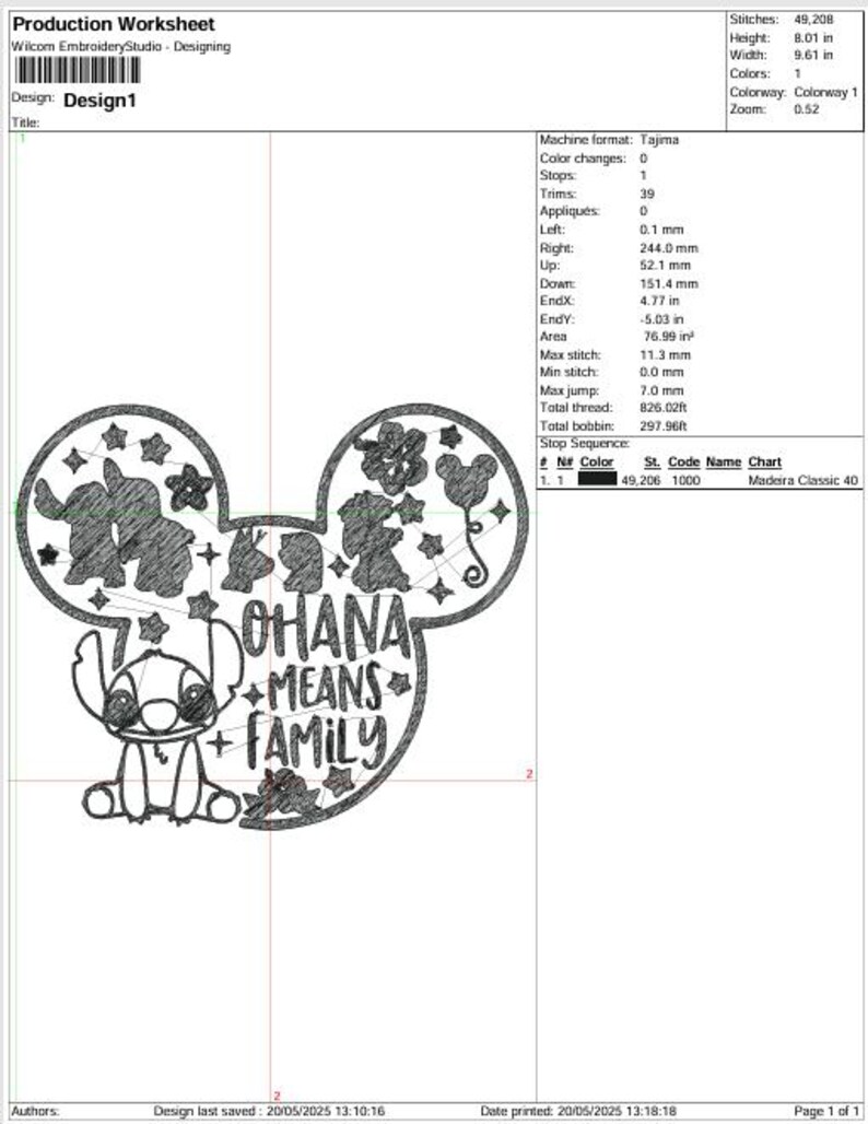 Ohana Means Family - Machine Embroidery Design, Embroidery Designs ...