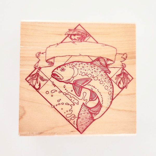 Fish Rubber Stamp - Etsy