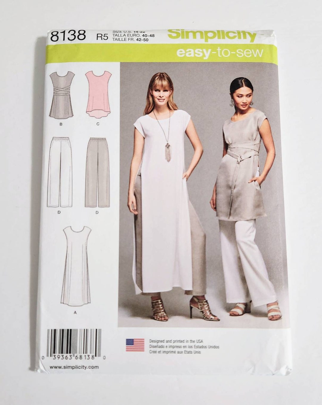 Uncut Simplicity 8138 Misses' Tunic With Length Variations and Pull-on ...