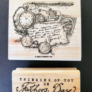 Thinking of Father, Stampin up Wood Mounted Rubber Stamp Father's Day ...
