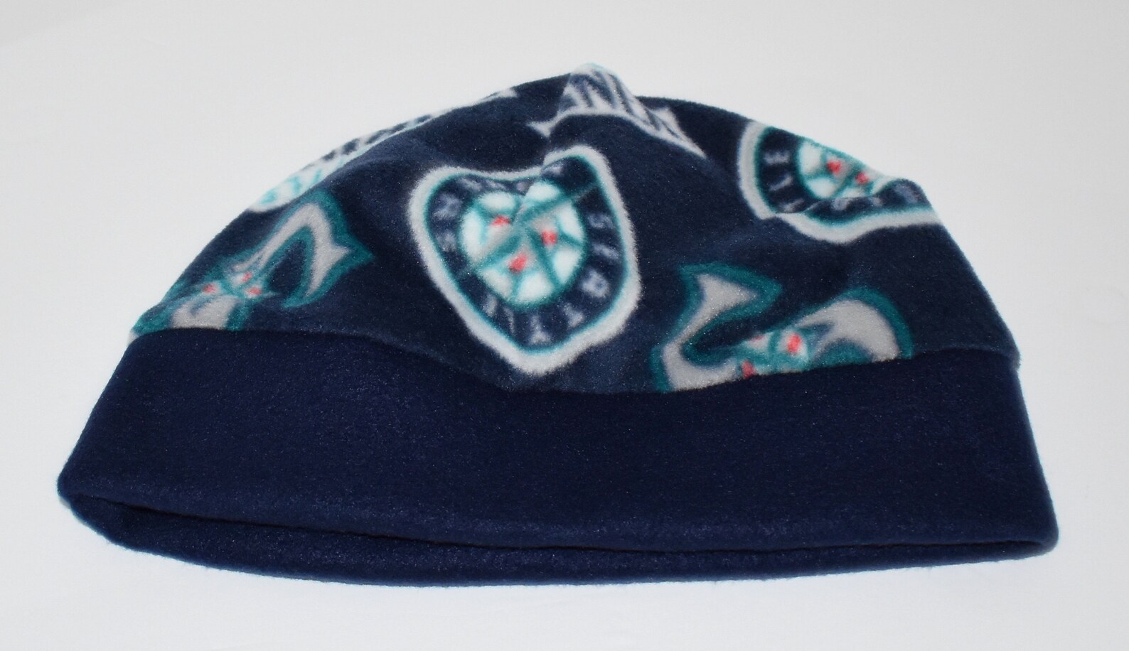 Seattle Mariners Fleece Beanie Hat With Navy Blue Double Band | Etsy