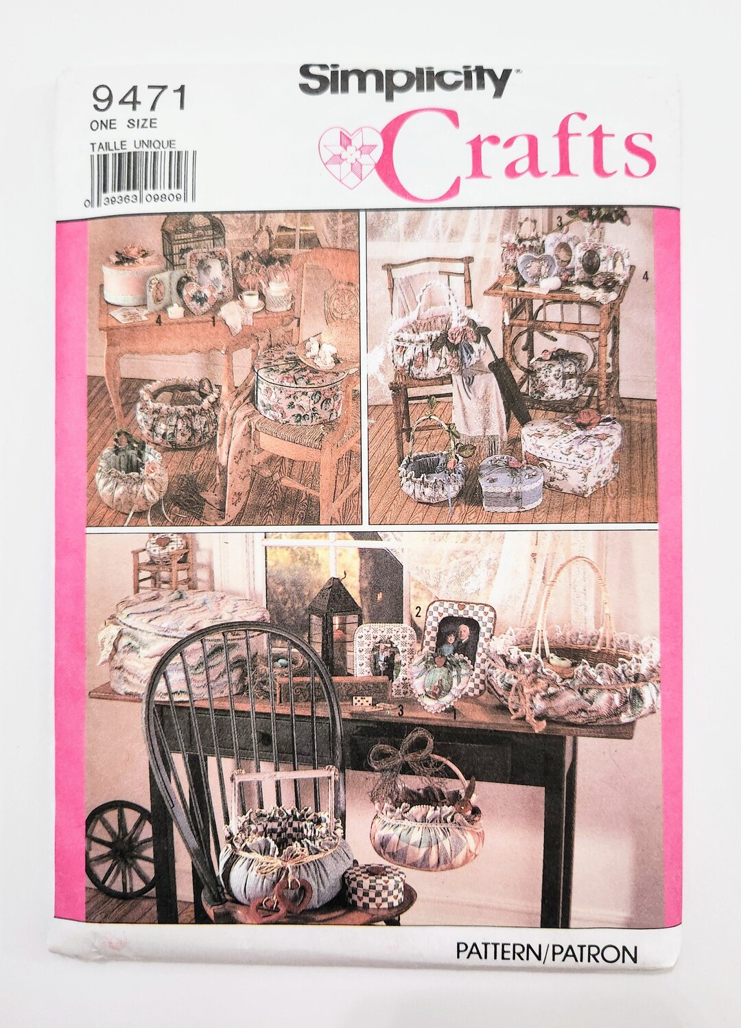 Uncut Simplicity Crafts 9471, Pattern Instructions for Covering Picture ...