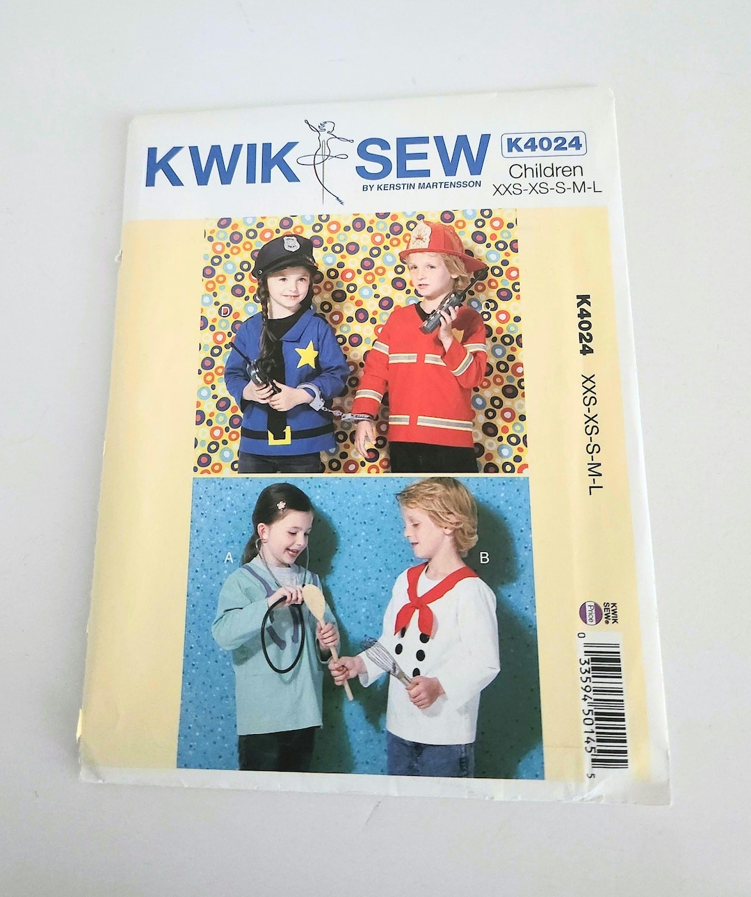 Uncut Kwik Sew K4024 Boys'/girls' Tops - Firefighter, Police Officer ...