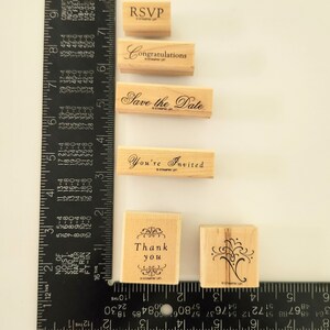 Wedding Sweet Collection Set of 7 Rubber Stamps, Save the Date, You're ...