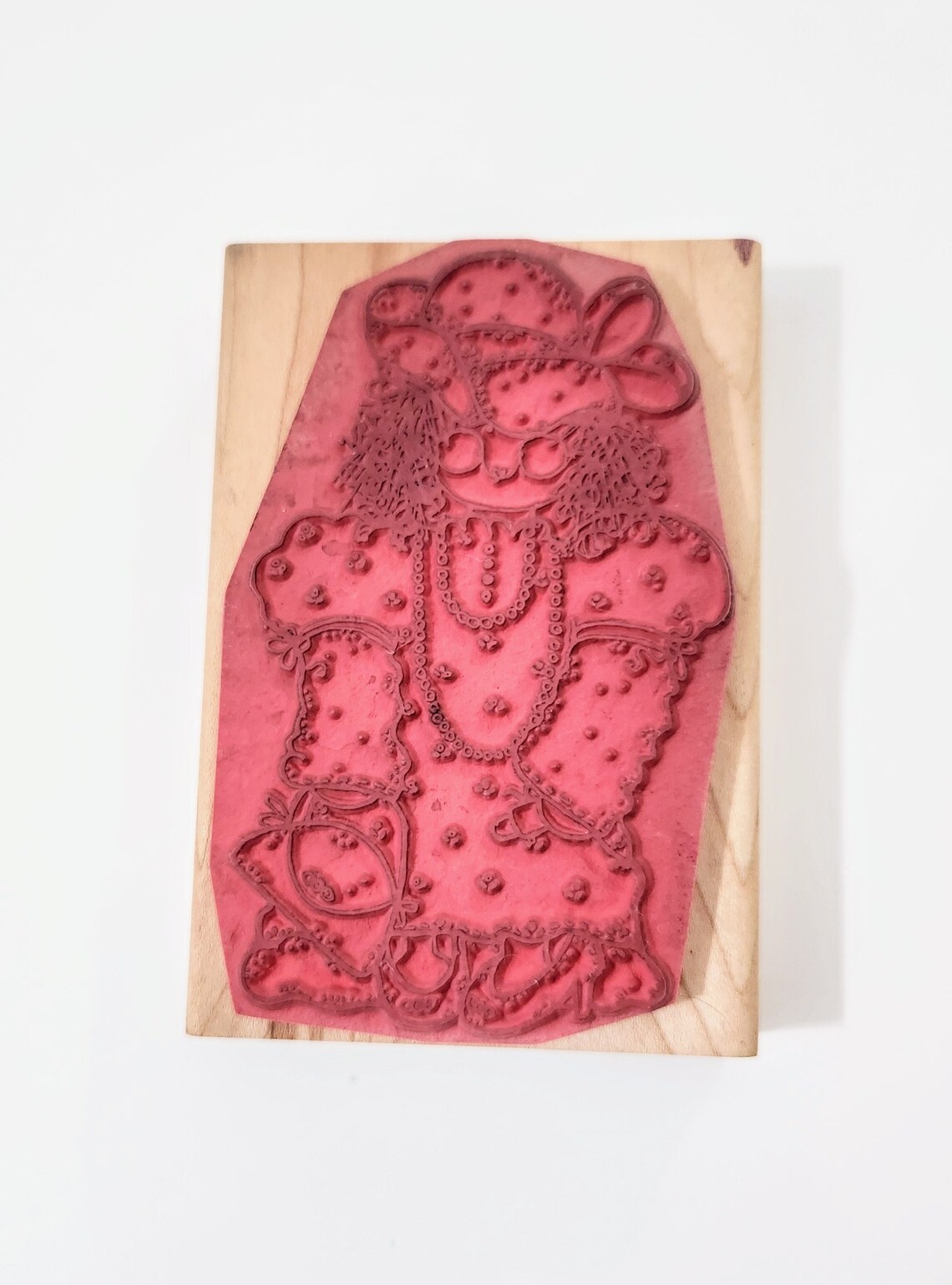Elsie U 136 DOTS Rubber Stamp, Wood Mounted Rubber Stamp, Dress-up Girl ...