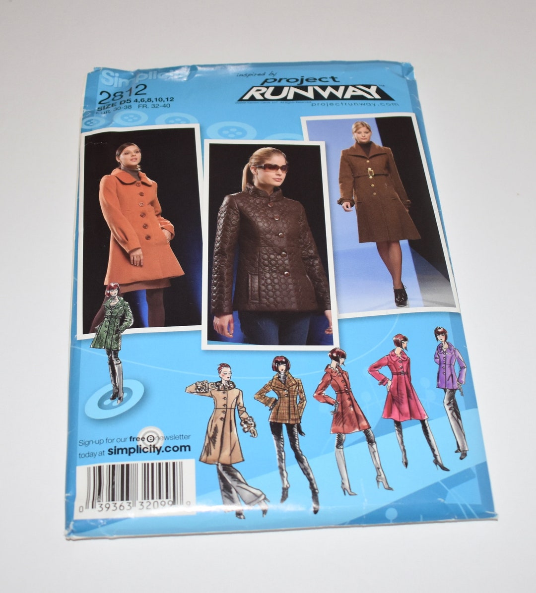 Uncut Simplicity Pattern 2812 Misses' Lined Coat in Two Lengths and ...