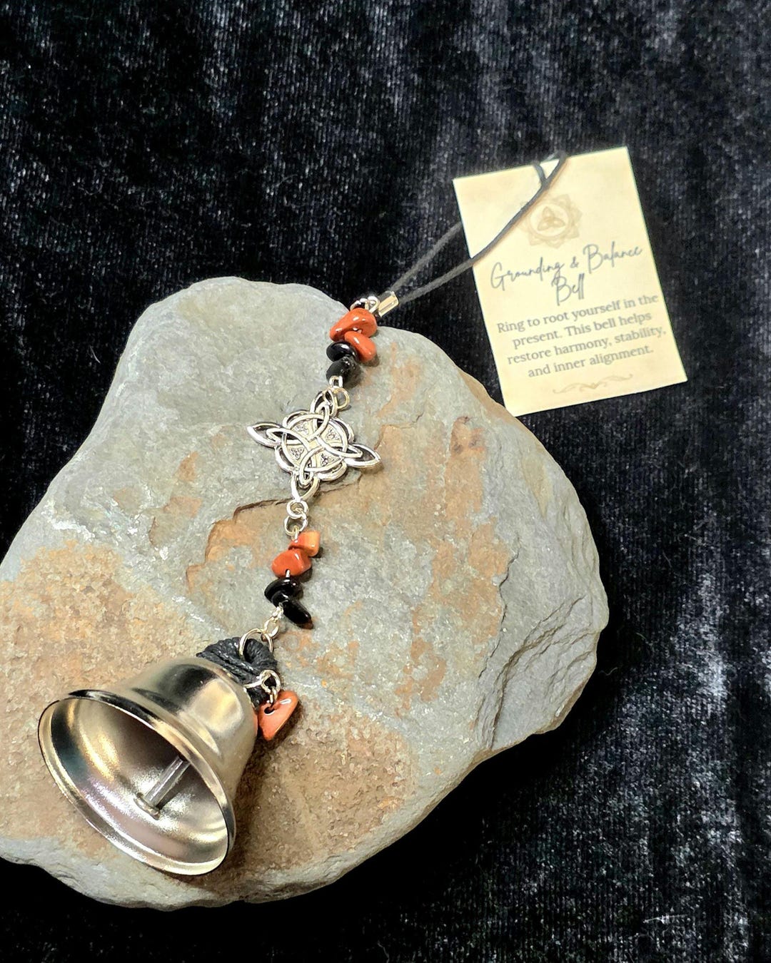 Grounding and Balance Intention Bell | Red Jasper and Black Tourmaline ...