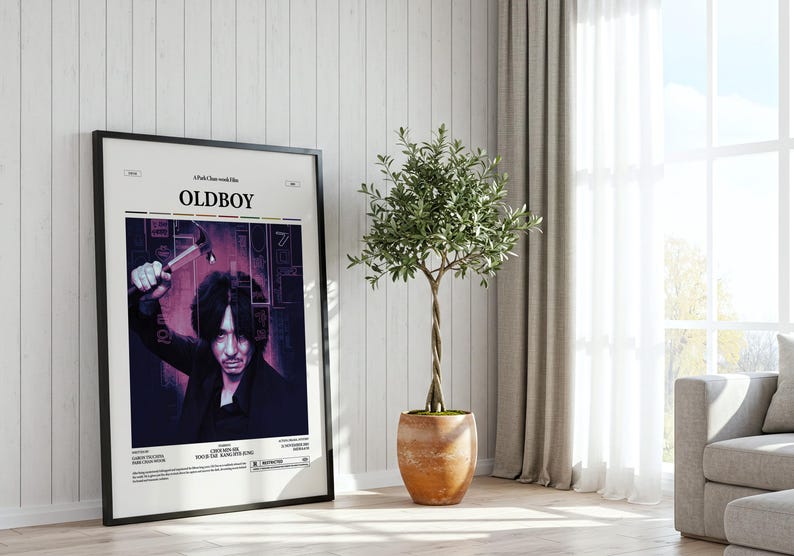Oldboy Poster, Park Chan-wook Film Print, Korean Movie Oldboy Wall Art ...