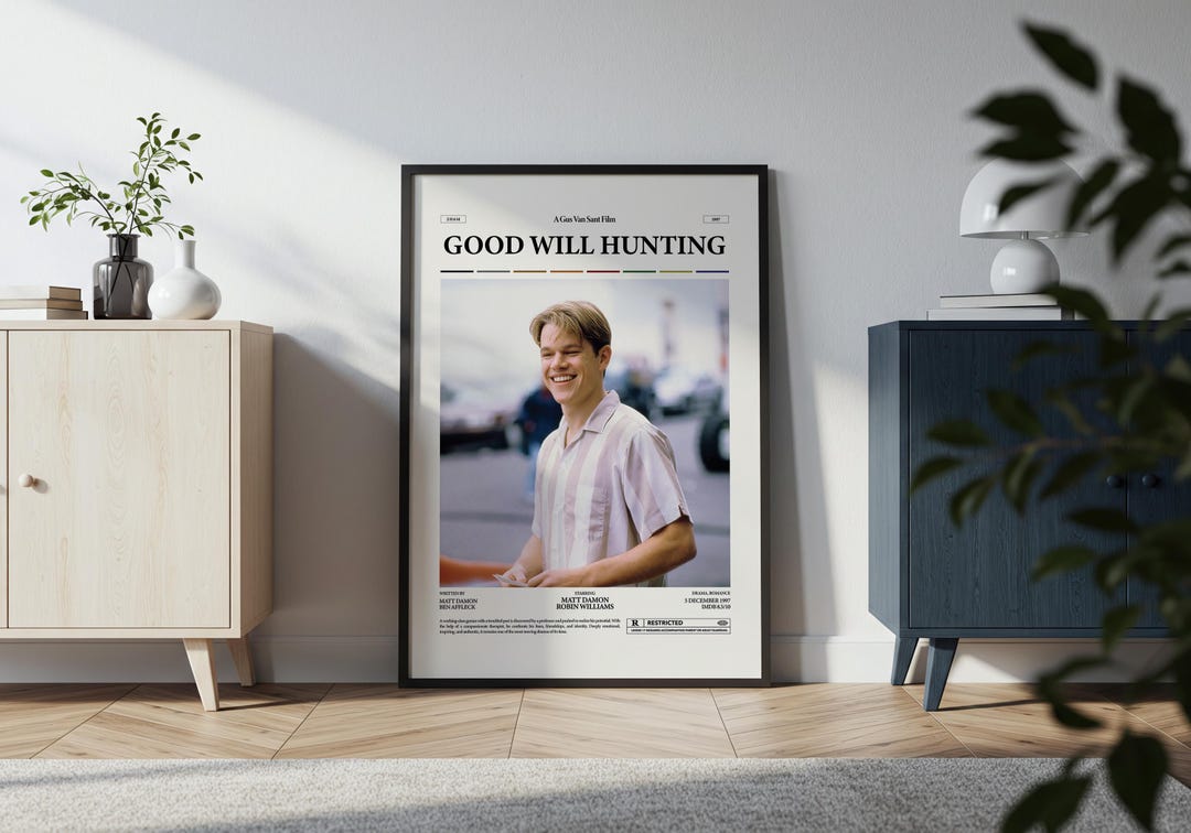 Good Will Hunting Film Poster, Matt Damon, Robin Williams - Etsy