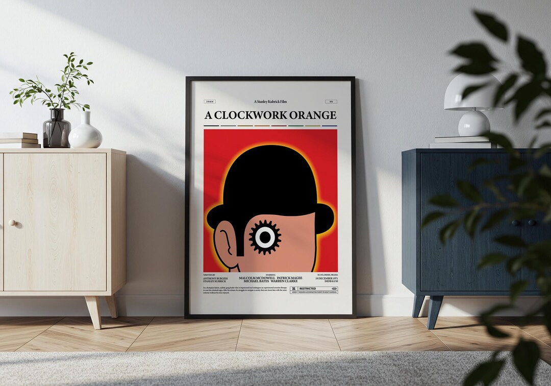 A Clockwork Orange Poster, Stanley Kubrick Film Print, Malcolm Mcdowell ...