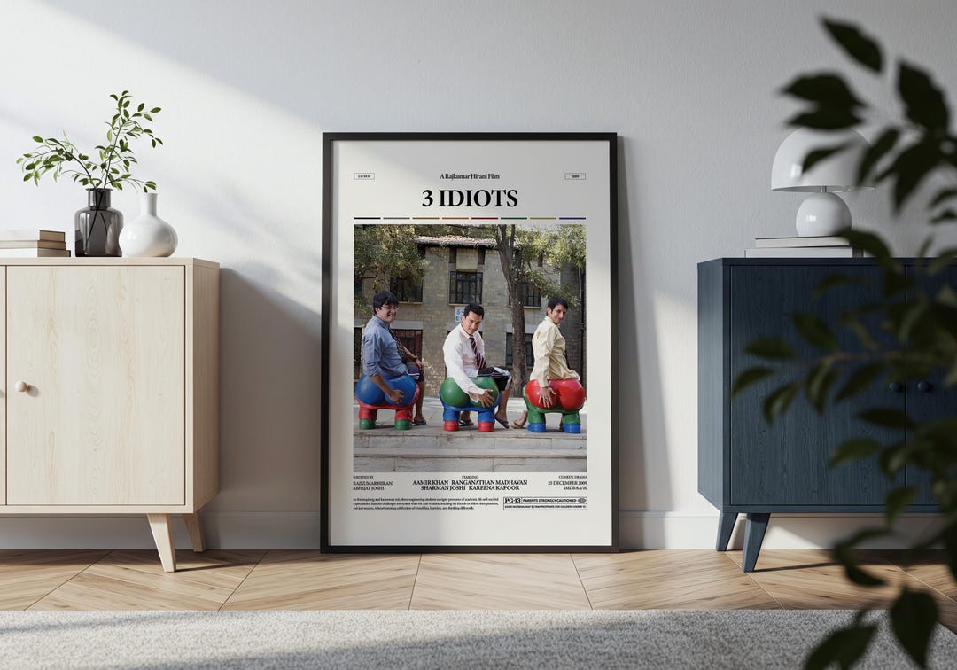 3 Idiots Poster, Aamir Khan Film 3 Idiots Print, Best Bollywood Film ...
