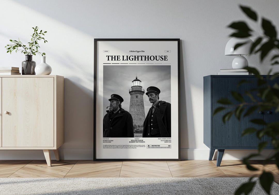 The Lighthouse Poster, Willem Dafoe Movie Print, Robert Pattinson Movie ...