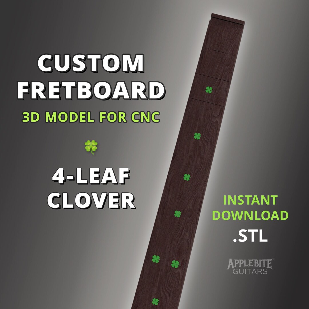 Electric Guitar Custom Fretboard | 3D Files for CNC Router Digital STL ...