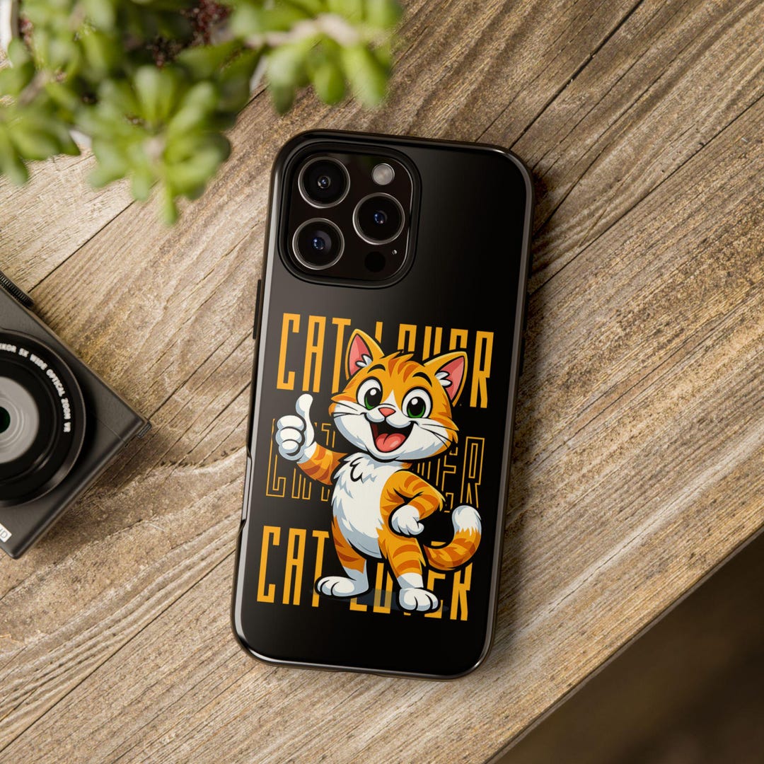 Cartoon Cat Thumbs up Phone Case, Kawaii Protective Cover, Kawaii ...