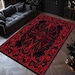 Gothic Bat Rug, Red Black Occult Carpet, Dark Vampire Decor Rug, Witchy ...