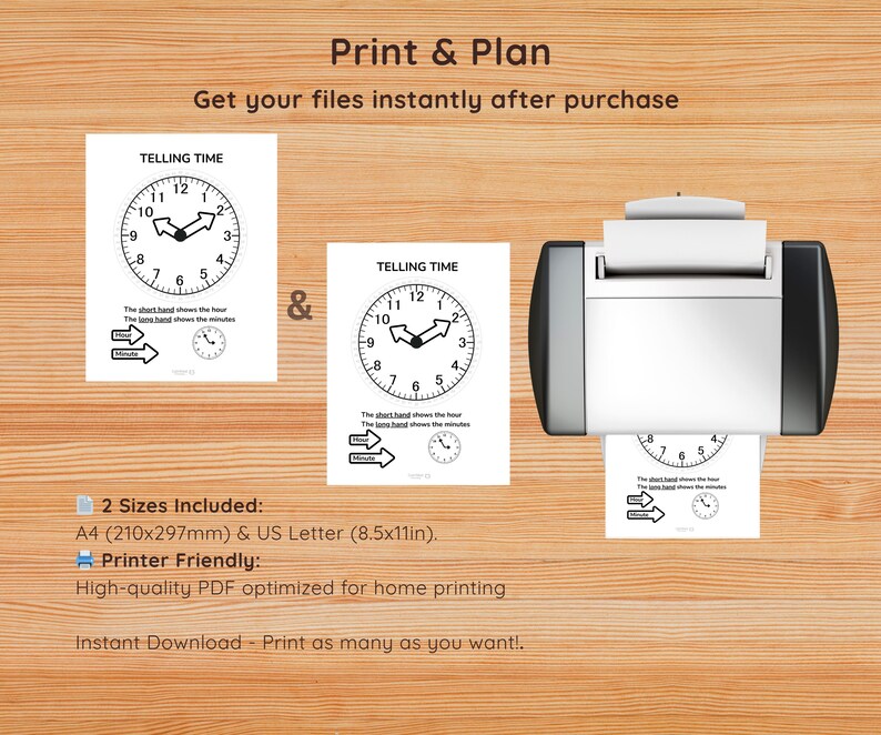 Telling Time Activity Bundle, Analog Digital Clock Printable (digital ...