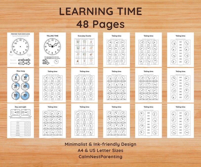 Telling Time Activity Bundle, Analog Digital Clock Printable (digital ...