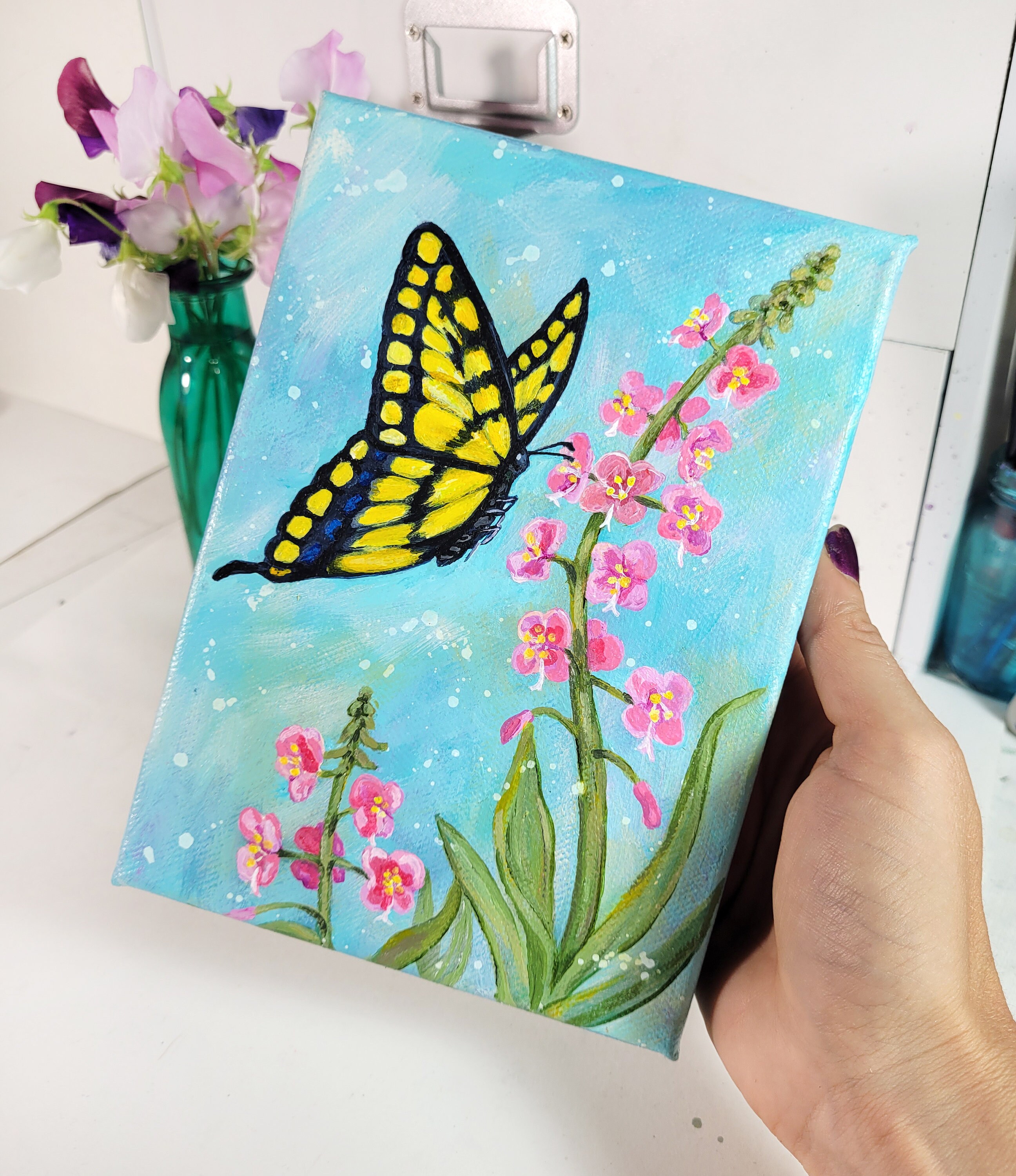 Butterfly Acrylic Original Painting - Etsy