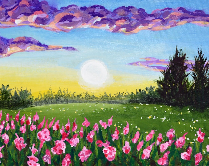 Spring Landscape Original Acrylic Painting 10 - Etsy