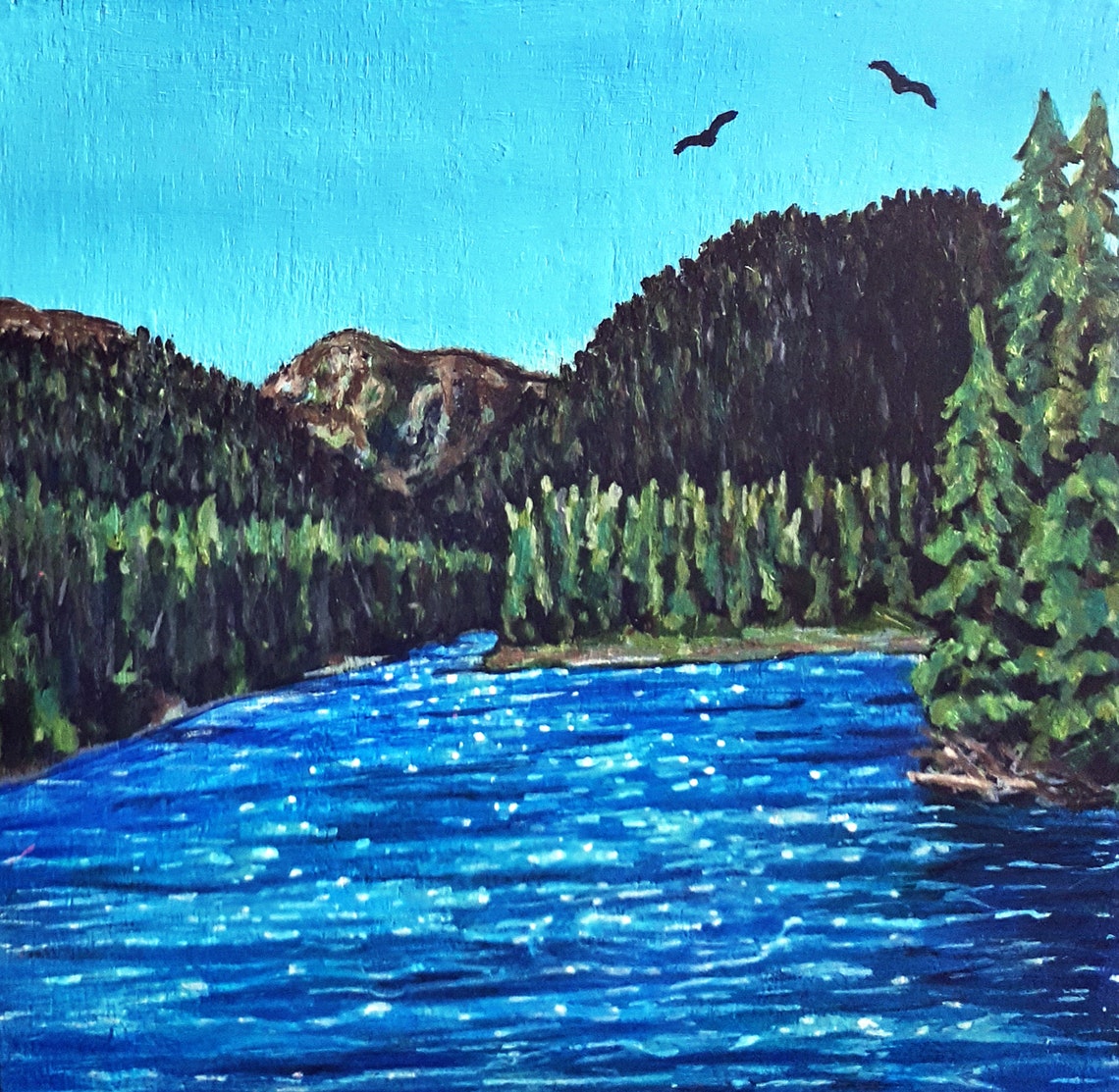 Original Small Landscape Acrylic Painting - Etsy Canada