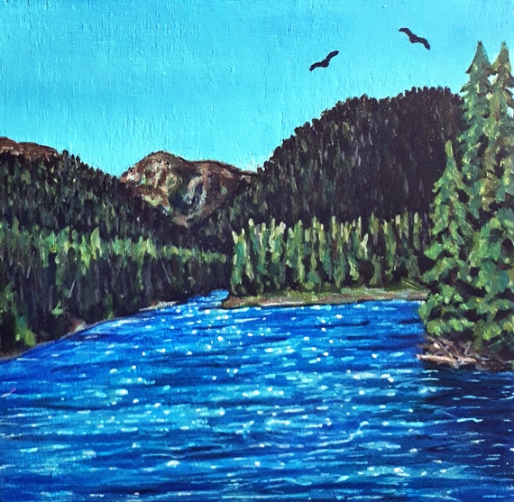 Original Small Landscape Acrylic Painting - Etsy Canada