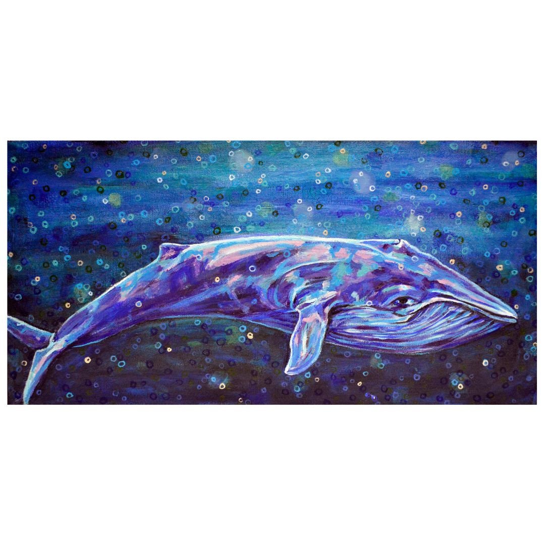 Original Acrylic Painting - Big Blue Whale - Etsy