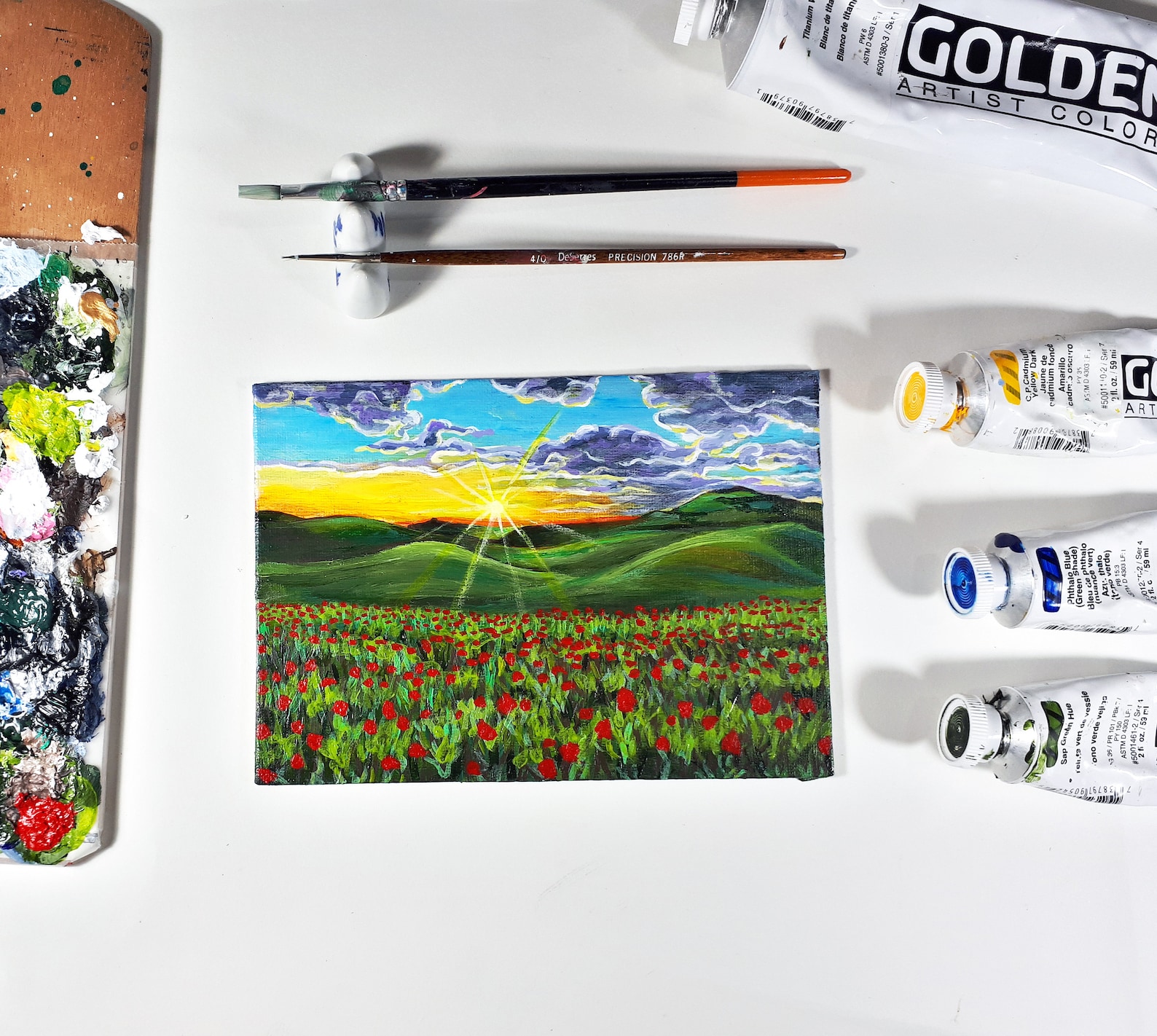 Spring Landscape Acrylic Painting Study 15 - Etsy Canada