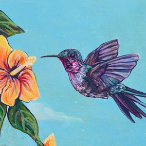 Original Hummingbird Acrylic Painting - Pollinators - Etsy Canada