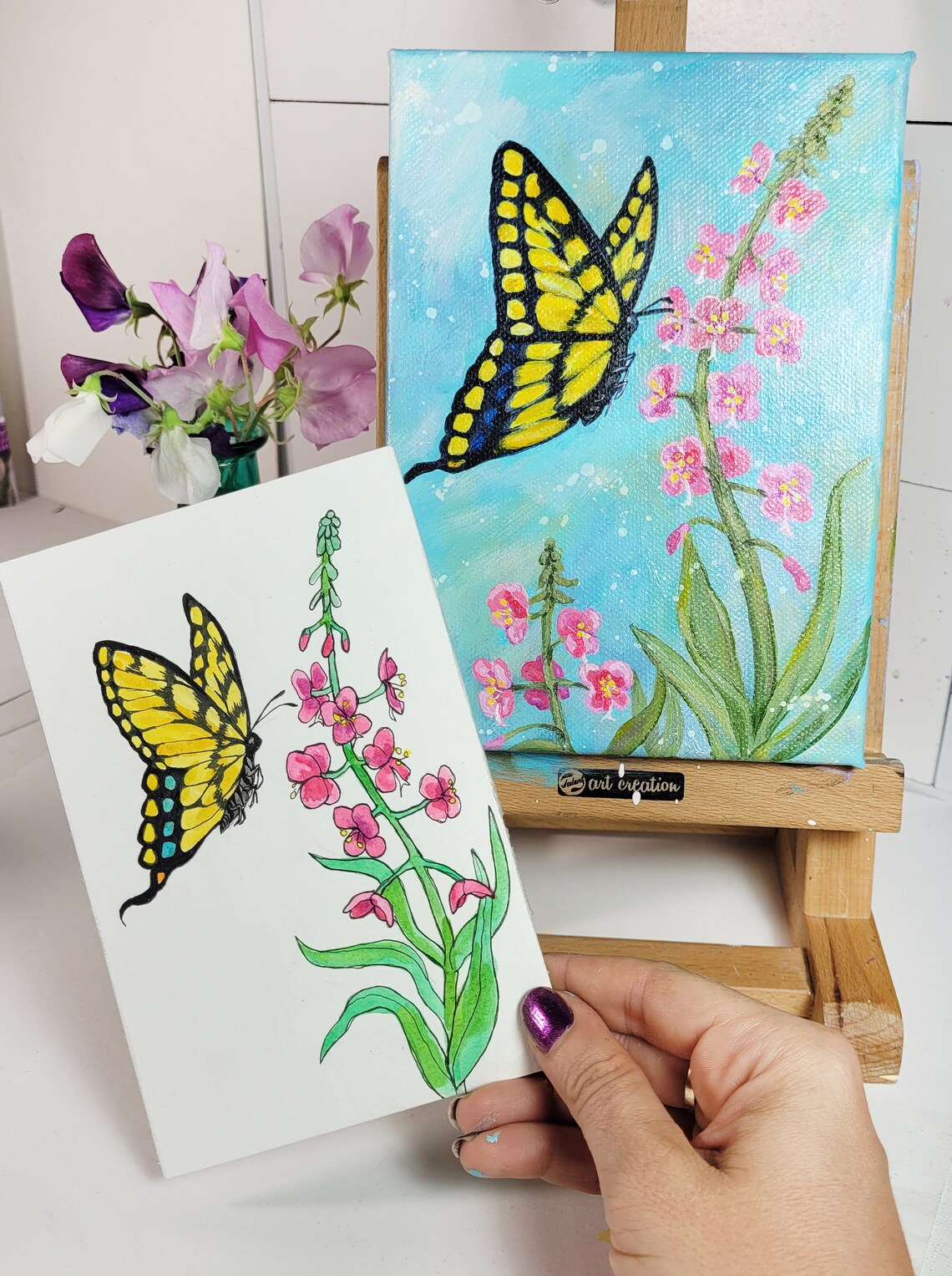 Butterfly Acrylic Original Painting - Etsy