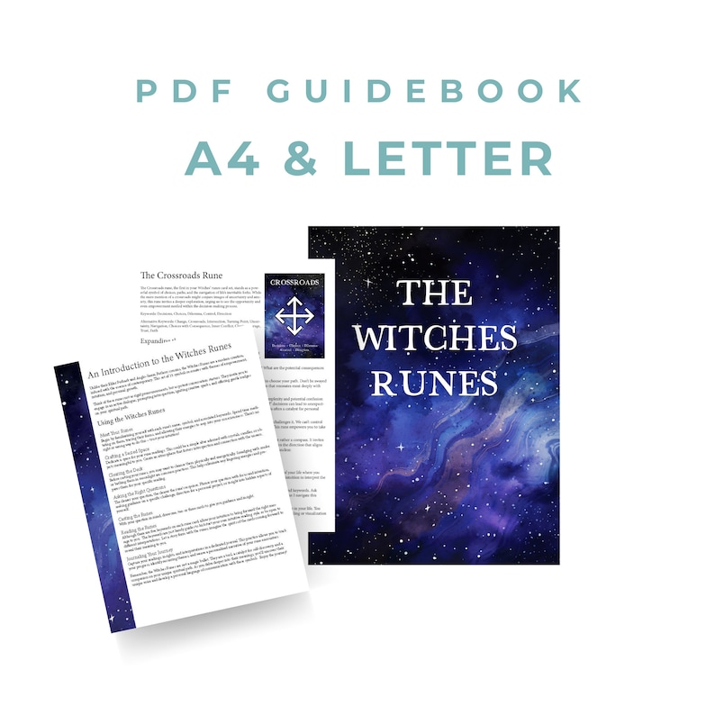 Witches Runes Oracle Deck – DIY Printable Cards & Guidebook (digital ...