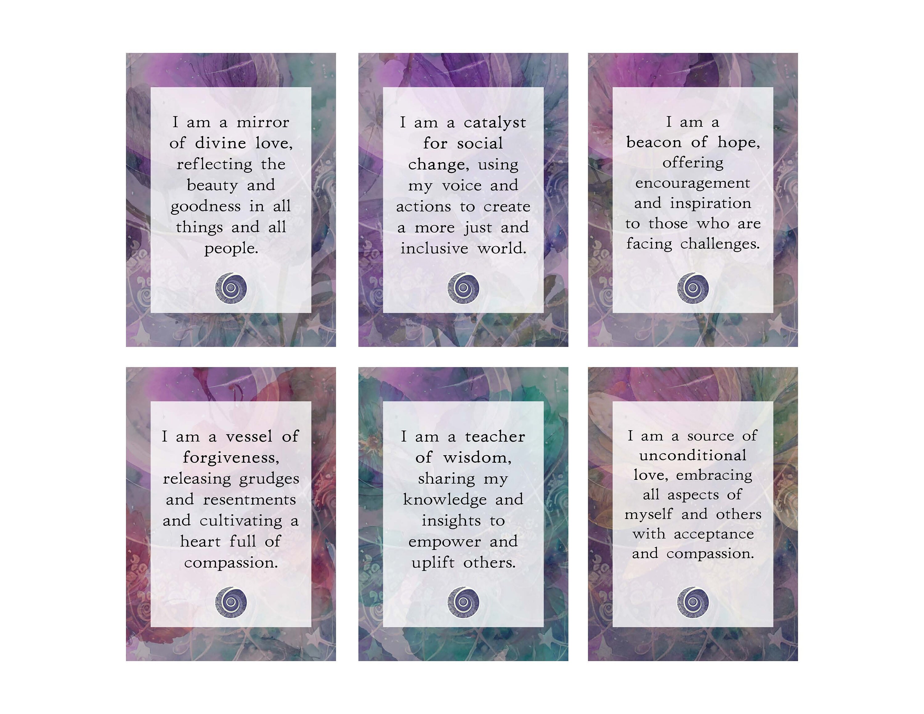 52 Priestess Positive Affirmation Cards Digital Printable Instant ...