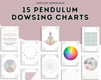 Pendulum Board Printable Chart Pages Dowsing Chart Pages Alphabet Editable Witchcraft Grimoire ...