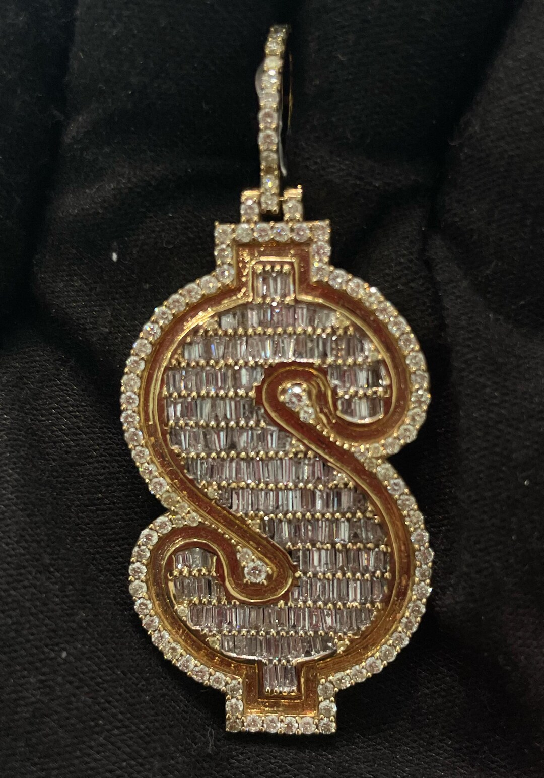 Dollar Sign Charm – 10K Gold & Real Diamond | YG | 4 CTW - Etsy