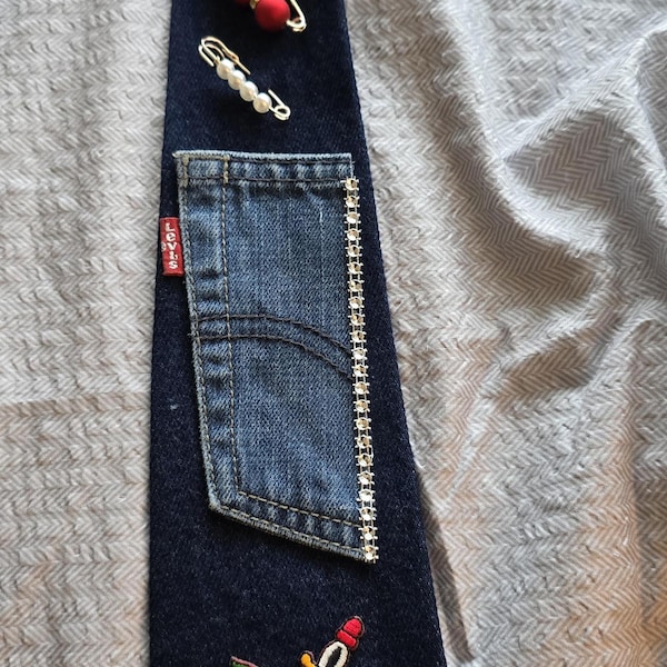 Denim Neck Tie - Etsy
