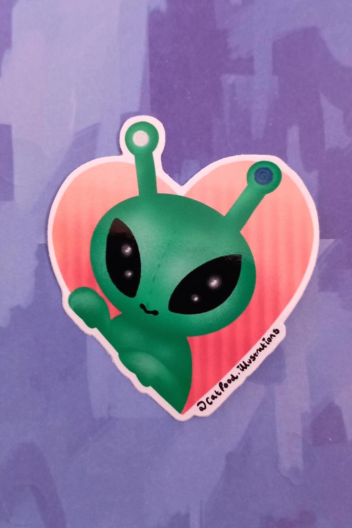 Aftonsparv Ikea Alien Plush Sticker - Etsy