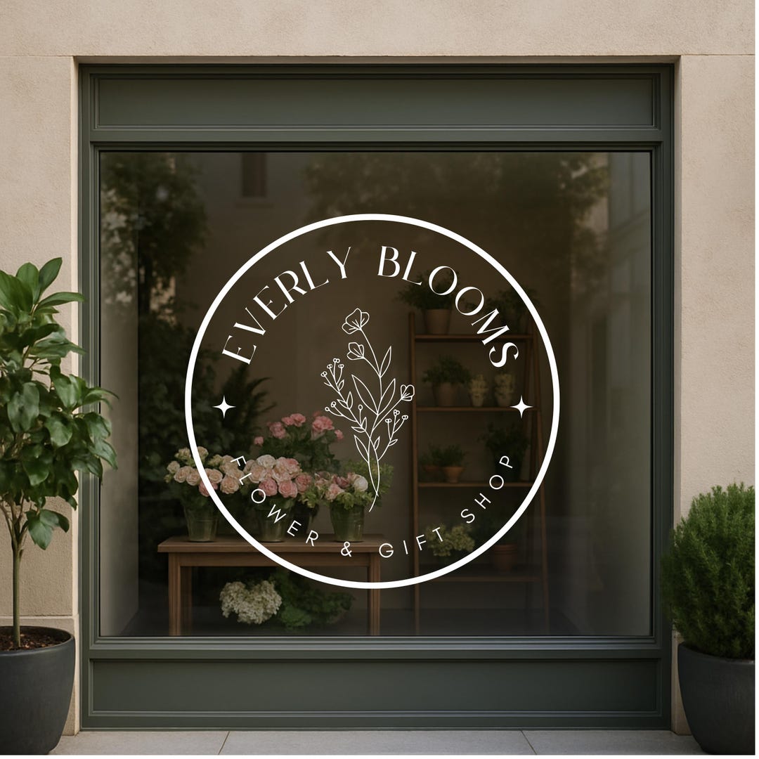 Custom Business Logo Decal - Storefront Window Sign - Etsy