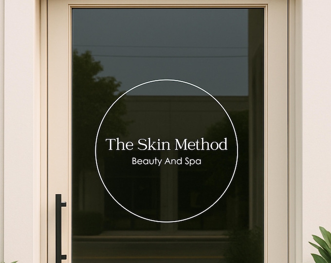 Modern Med Spa Door Decal – "the Skin Method" Circle Logo – Business ...