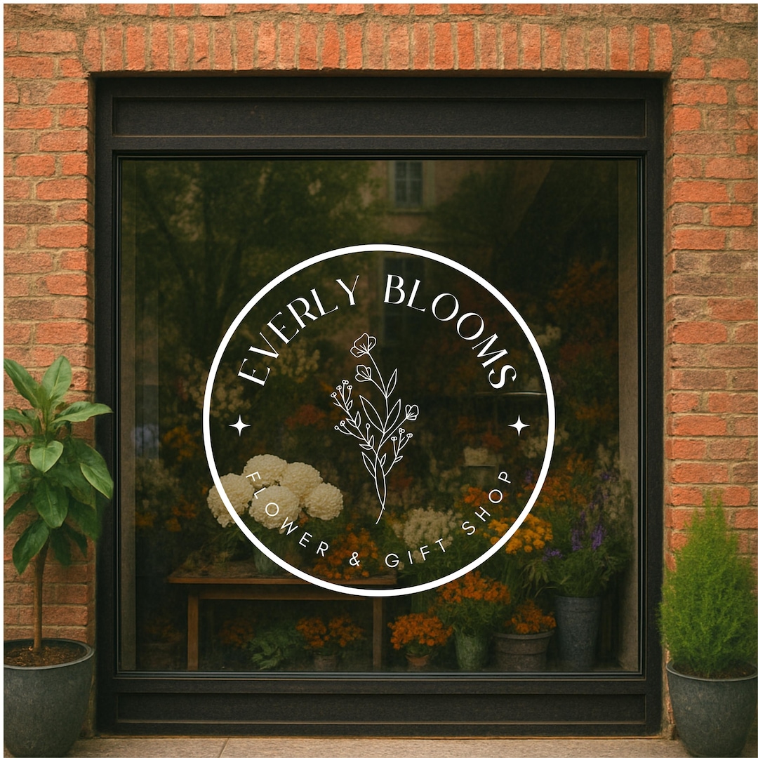 Custom Business Logo Decal - Storefront Window Sign - Etsy