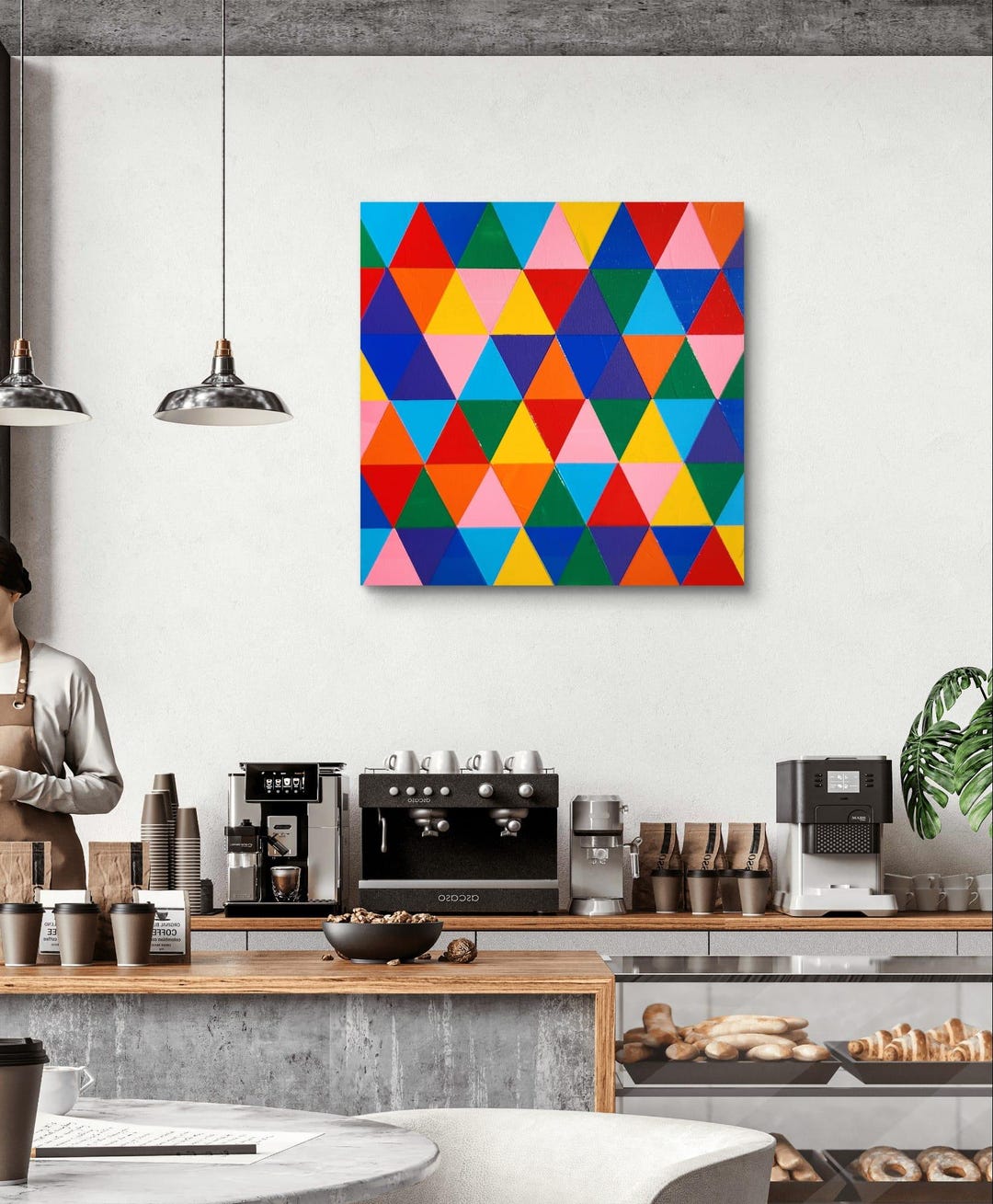 Geometric Original Painting - Etsy
