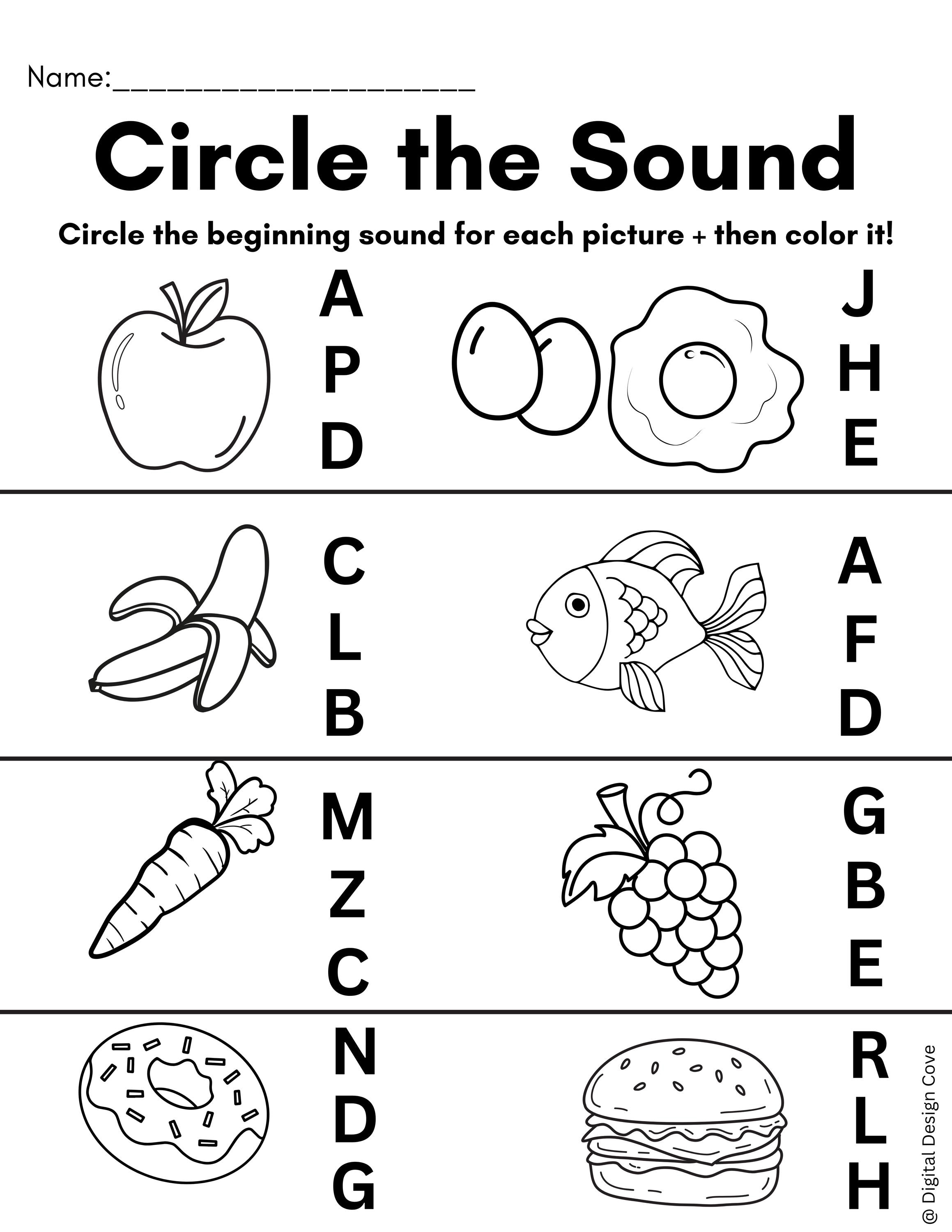 LETTER SOUNDS Worksheet - Printable - Etsy
