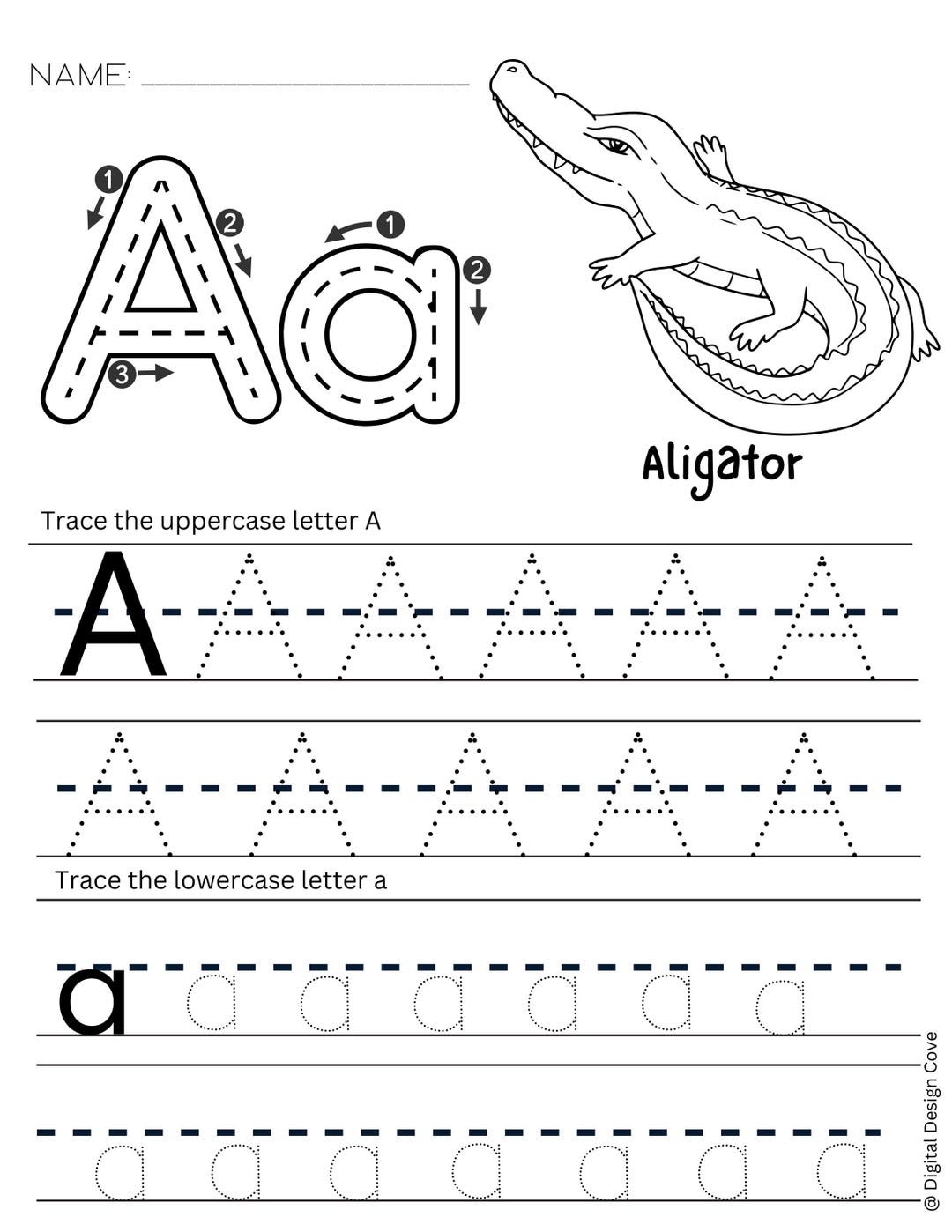 Traceable Letters Worksheet JUNGLE (A,B,C) - Etsy