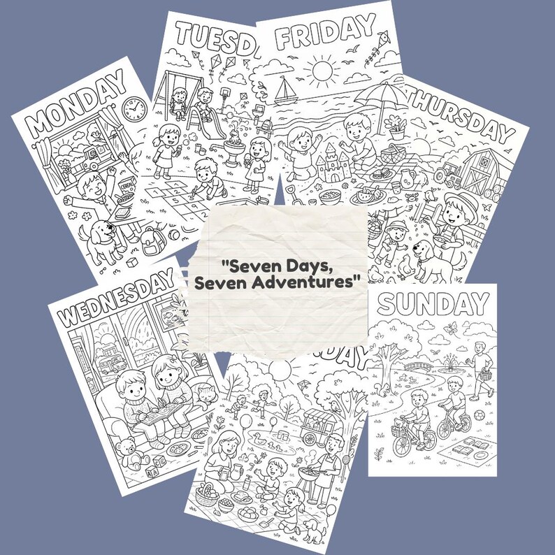 Printable Days of the Week Coloring Pages for Kids | Monday, Tuesday ...