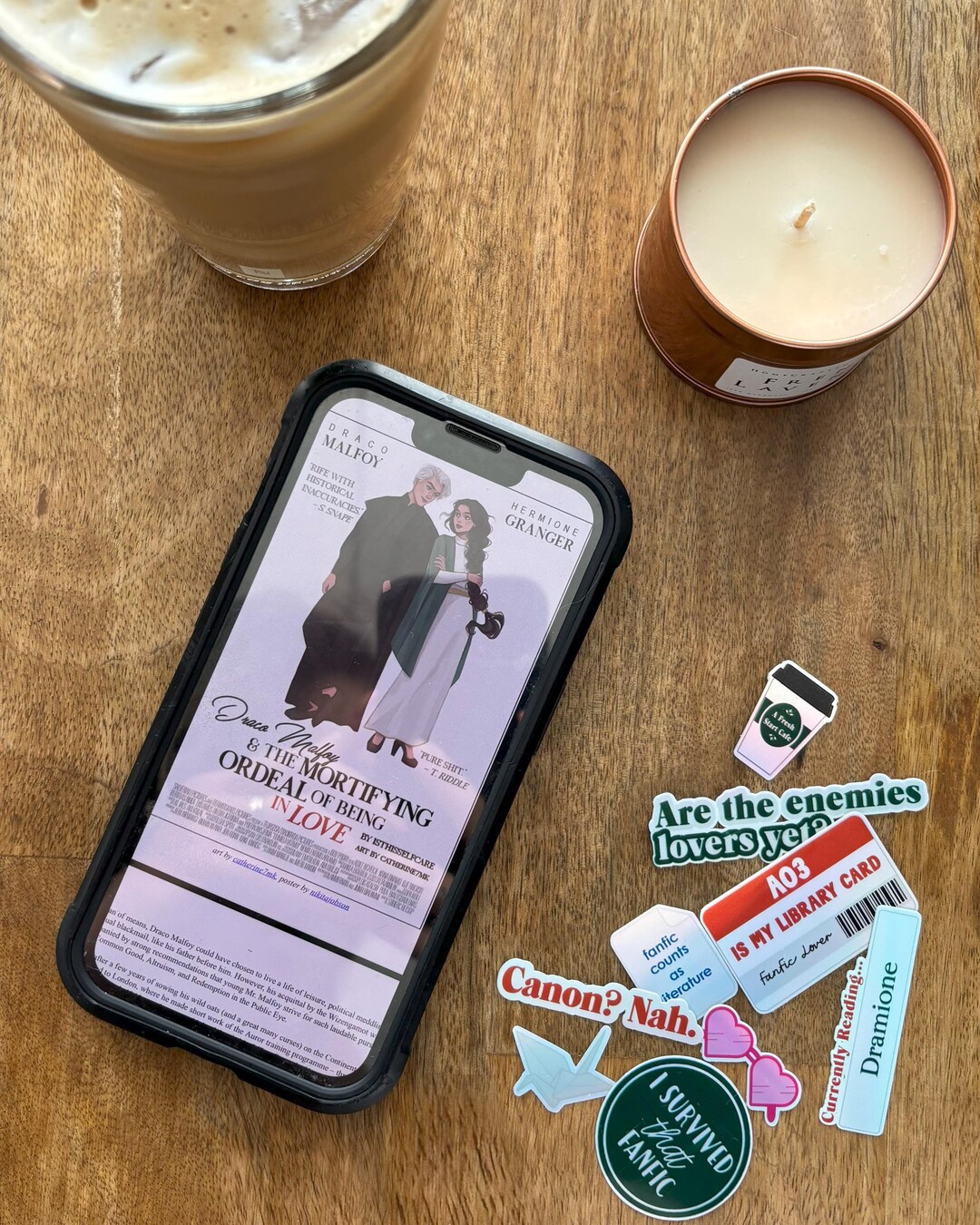Pack of Dramione Matte Fanfic Book Stickers – Spicy Bookish Stickers ...