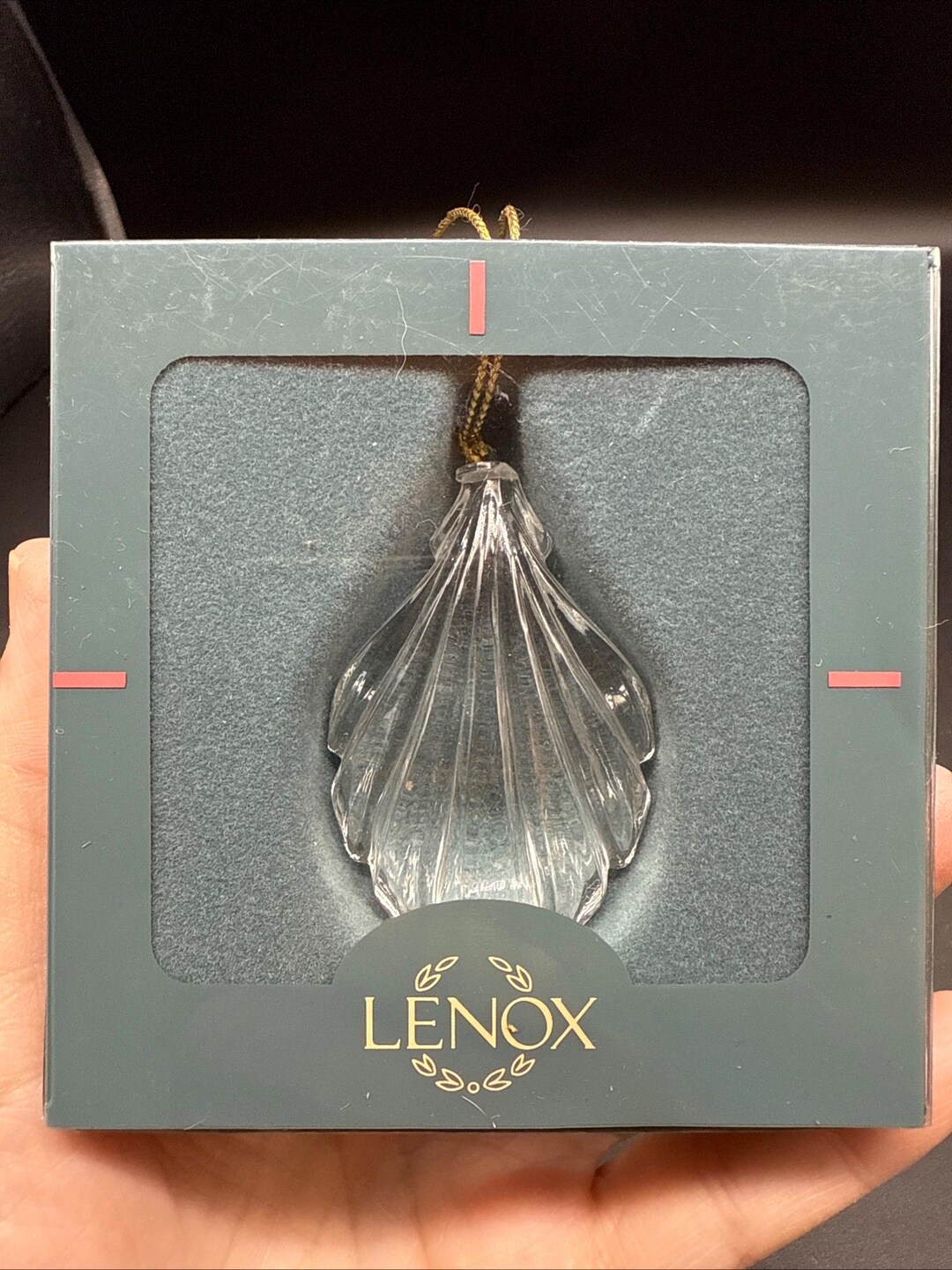 Vintage-lenox Crystal Clam Shell Ornament 1992 Christmas Crystal - Etsy