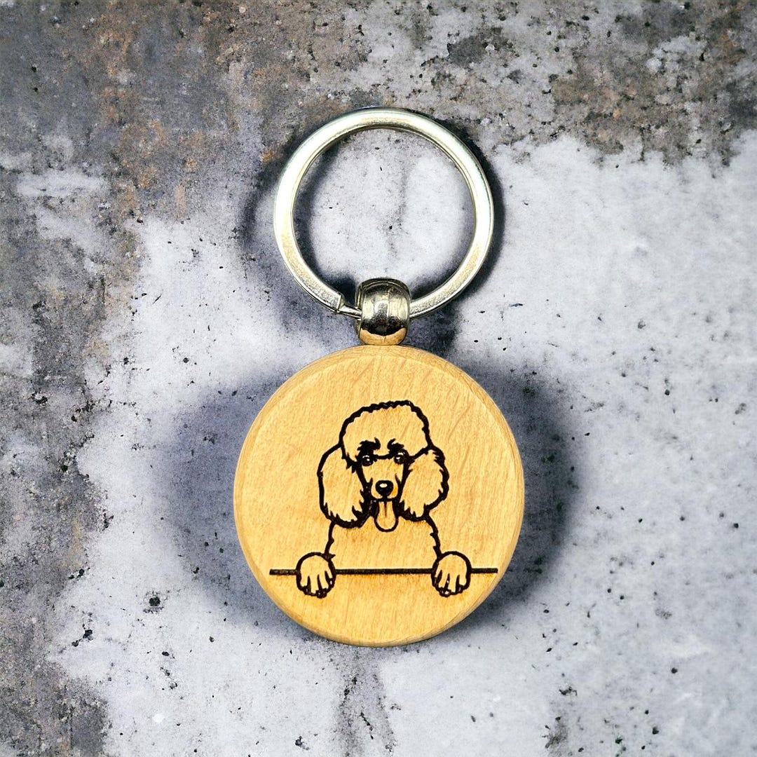 Poodle Dog Keychain - Etsy