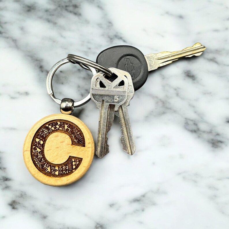 Letter C Keychain - Etsy