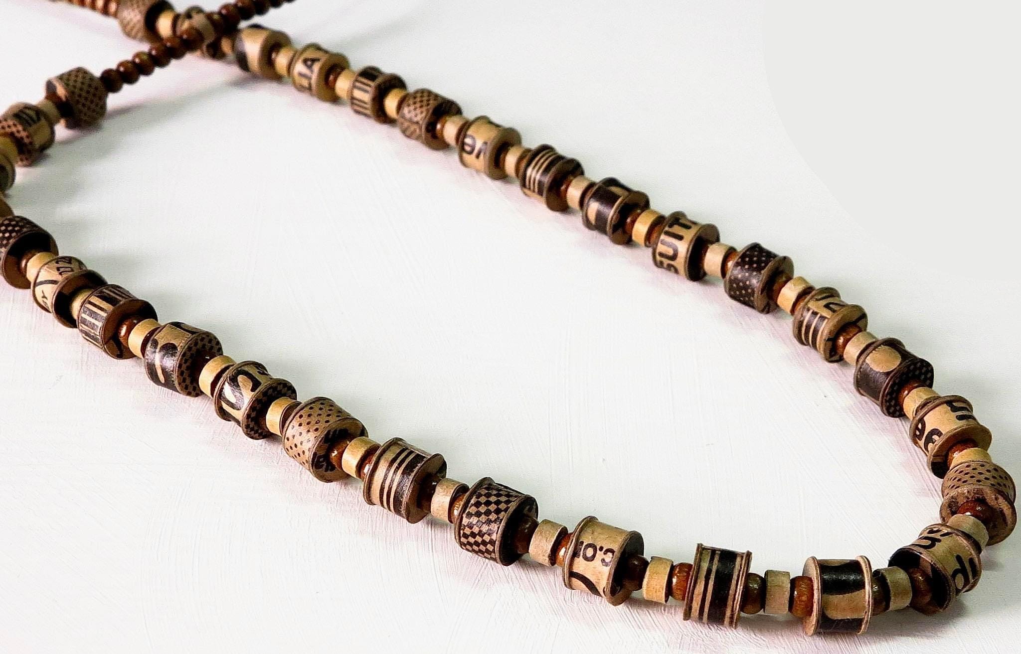 Paper Beads TUTORIAL: Cardboard Beads, Bead Making, Paper Crafting ...